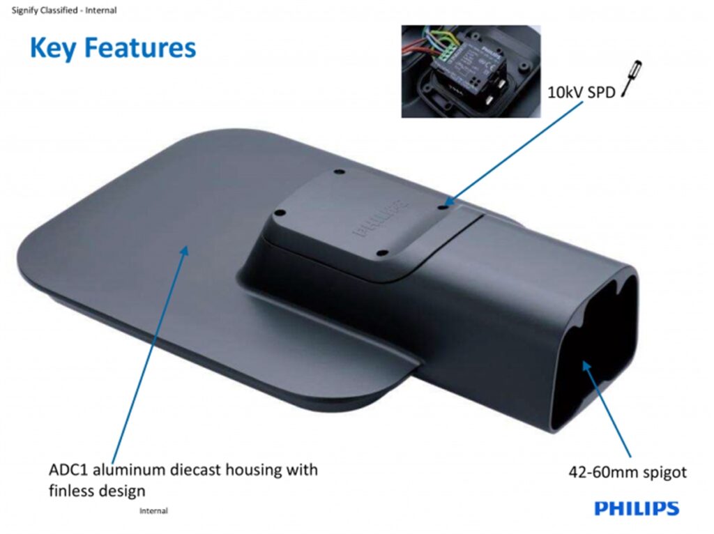โคมไฟถนน-philips-BRP132 LED175-140W - จำหน่าย โคมไฮเบย์ LED โคมไฟถนน ...